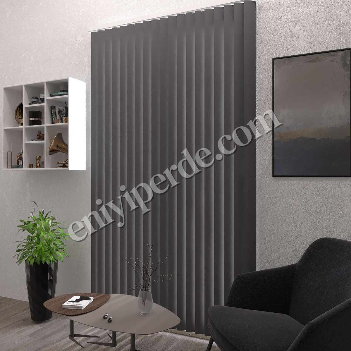 Koyu Gri Bombeli PVC Dikey Perde - 10708 Fiyatları, Özellikleri ve ...