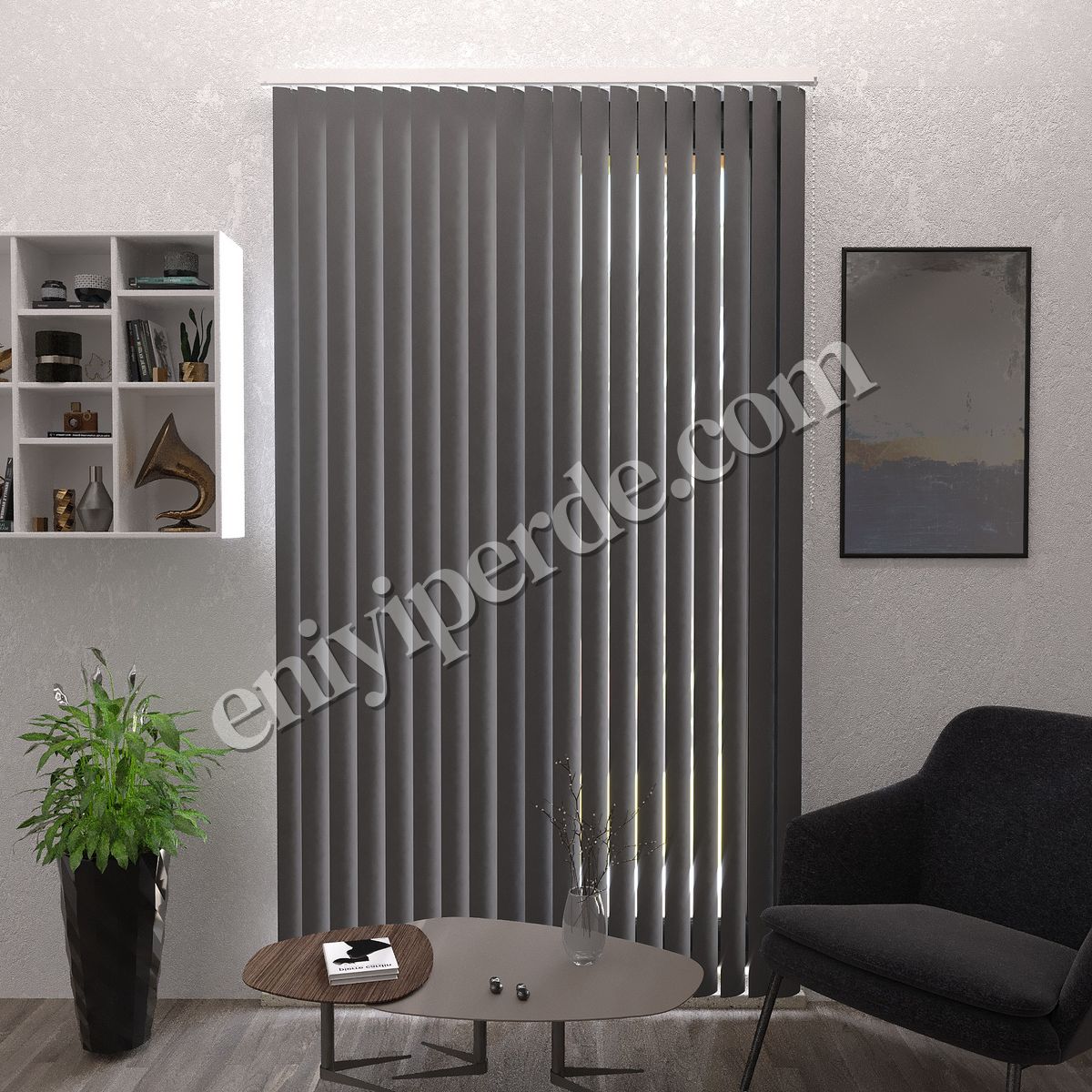 Koyu Gri Bombeli PVC Dikey Perde - 10708 Fiyatları, Özellikleri ve ...
